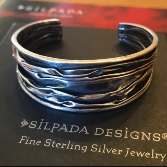 Silpada | Jewelry | Rare Vintage Silpada Sterling Silver Folded Cuff ...